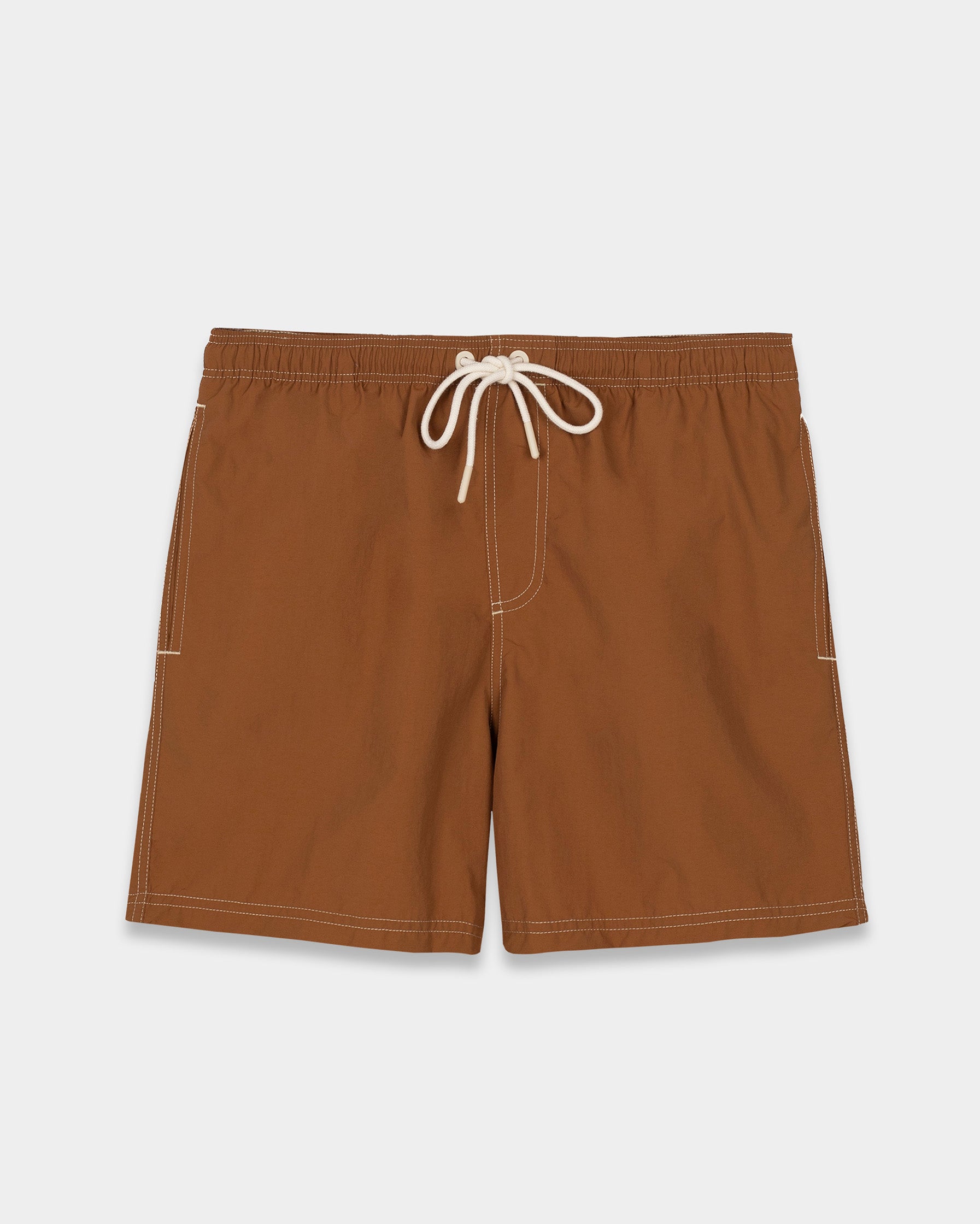 Brown Recycled Swim Shorts | Sustainable Men’s Swimwear